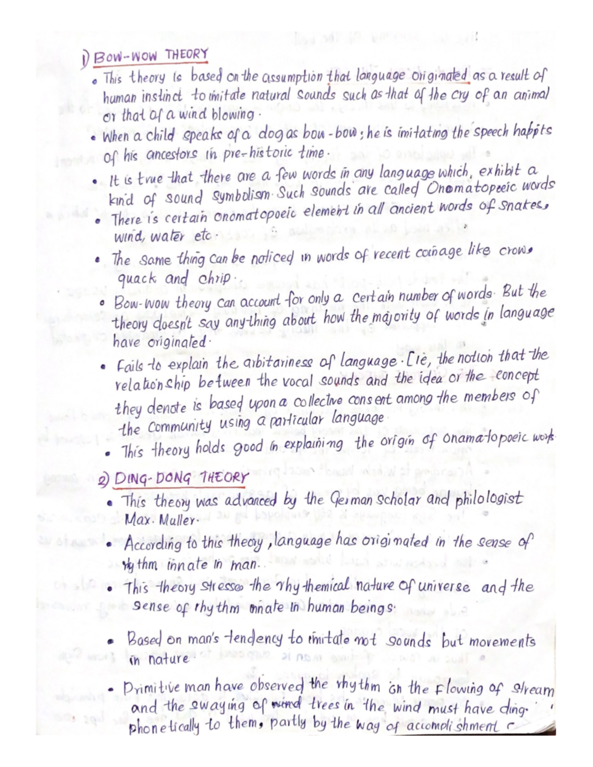 Theories of origin of language - B. A English language and literature ...