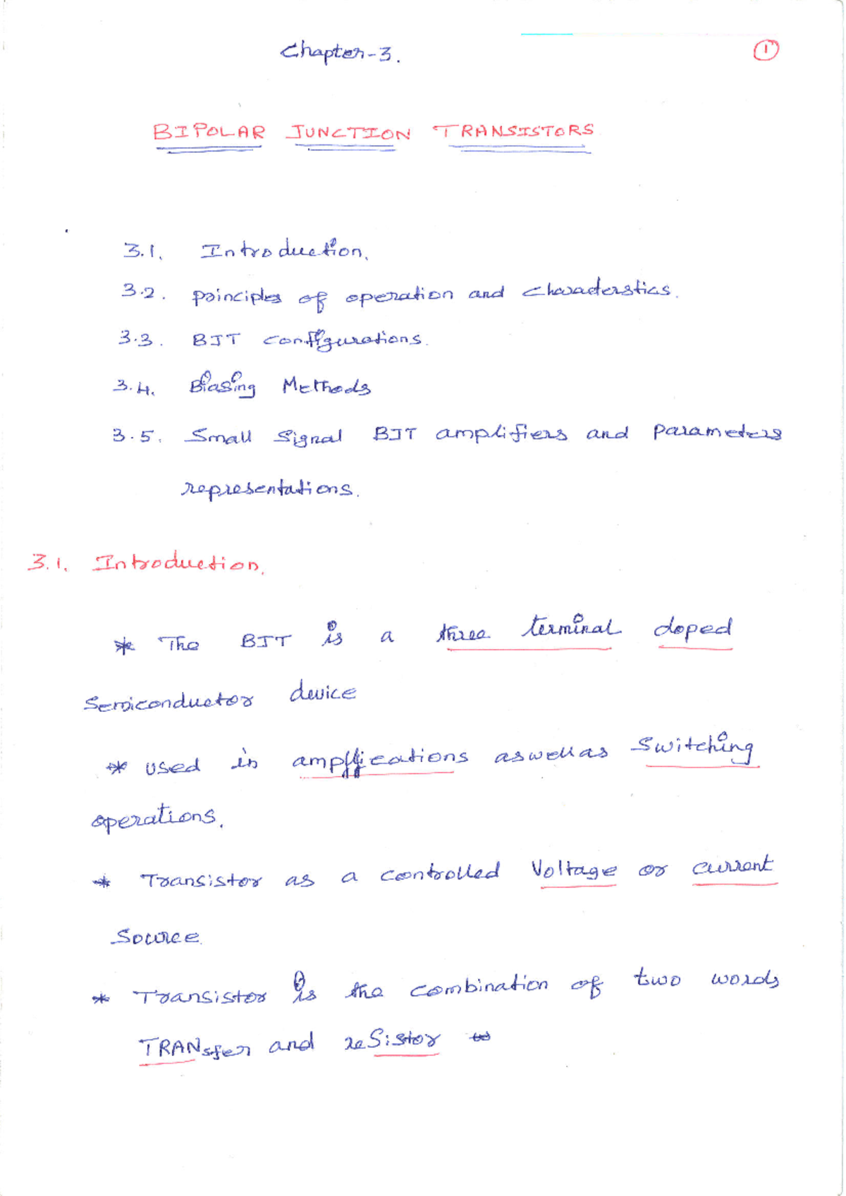 Introduction TO BJT - This is a best note i have written - Electronics ...