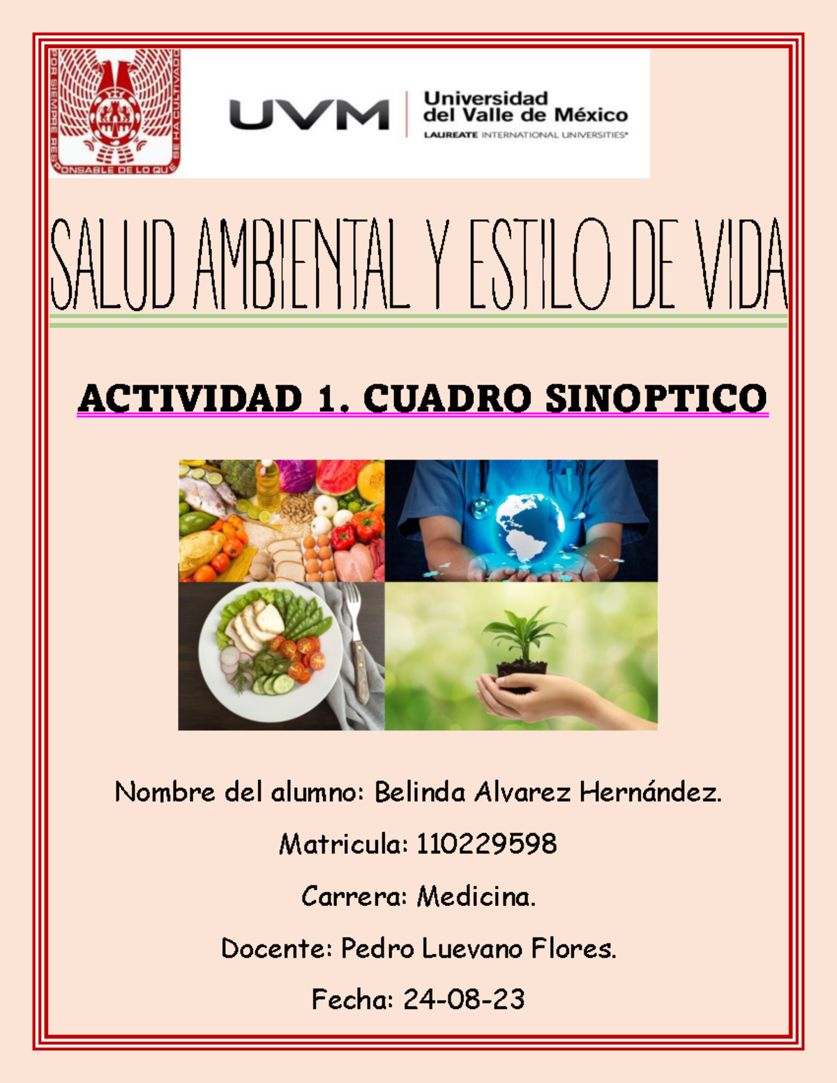 Actividad 1 Blackboard - Salud ambiental y Estilo de vida - SALUD AMBIENTAL Y ESTILO DE VIDA ...