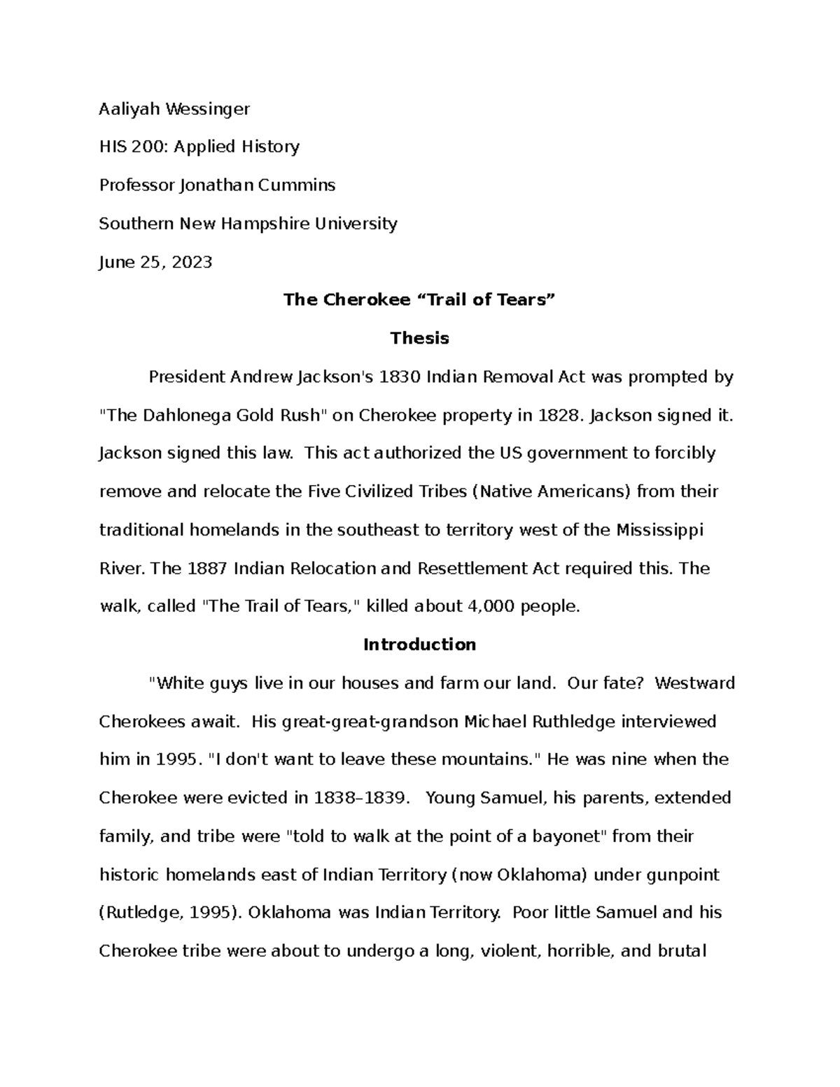 8-3 Project 2 Historical Analysis Essay Submission - Aaliyah Wessinger ...