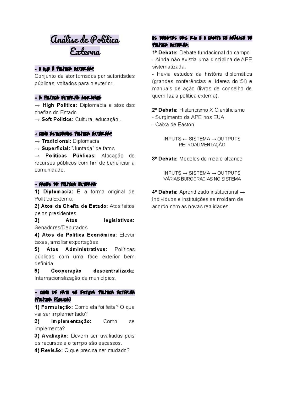 Análise de Política Externa - Análise de Política Externa - O QUE É ...