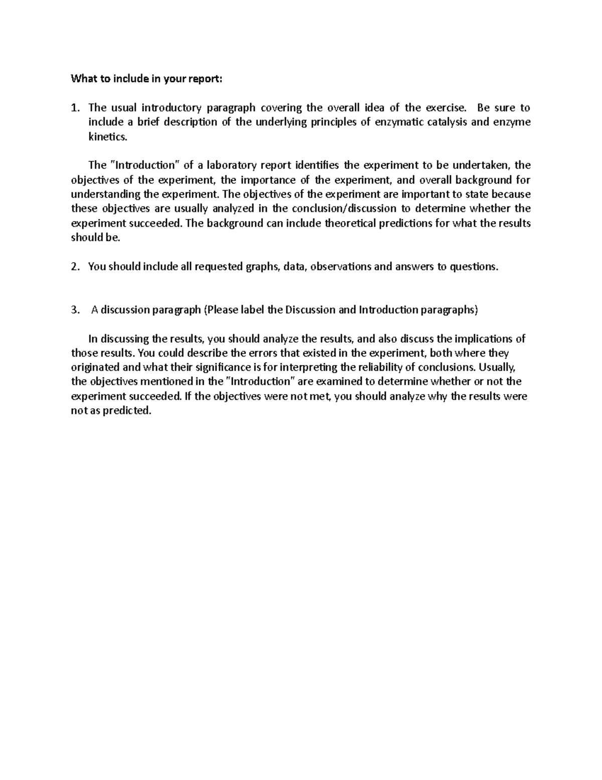 Lab-09-C Enzymes Include - What to include in your report: 1. The usual ...