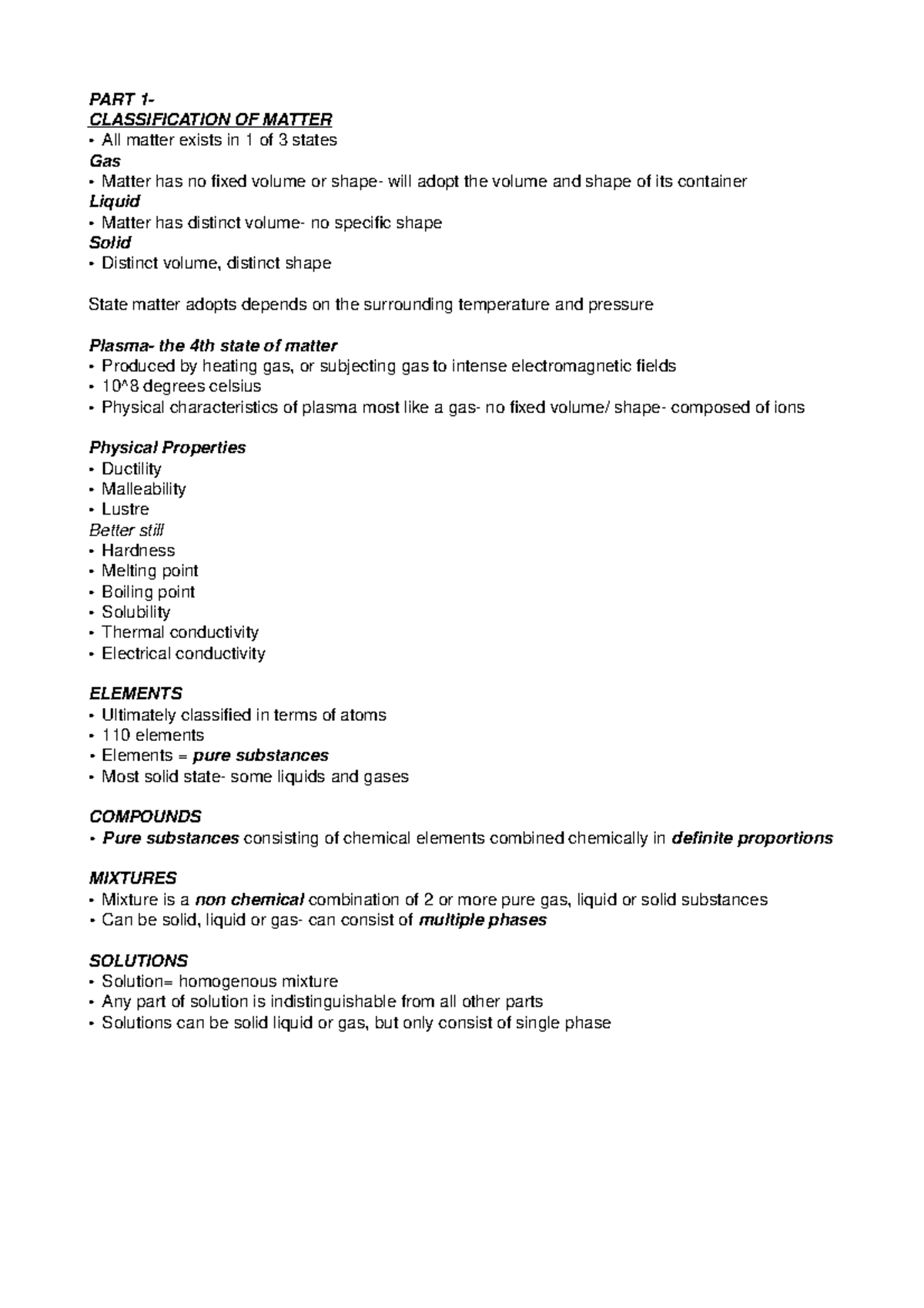 Chem 1010 Summary - Extremely comprehensive- supplement with own ...