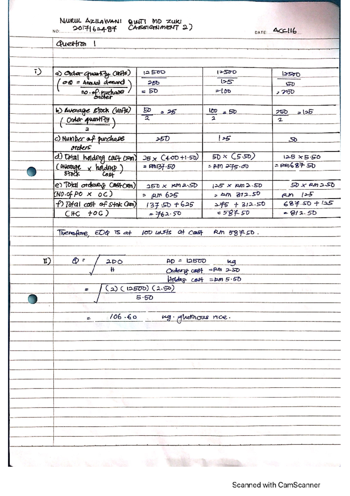 Assignment 2 acc116 2017 162487 202005 03055945 - Public administration ...