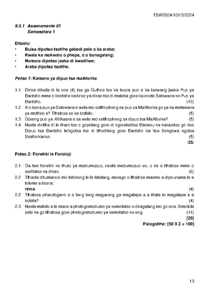 [Solved] 11 Hlalosa hore fonetiki ke eng 2 12 Fonimi ke ha mantswe a ba ...