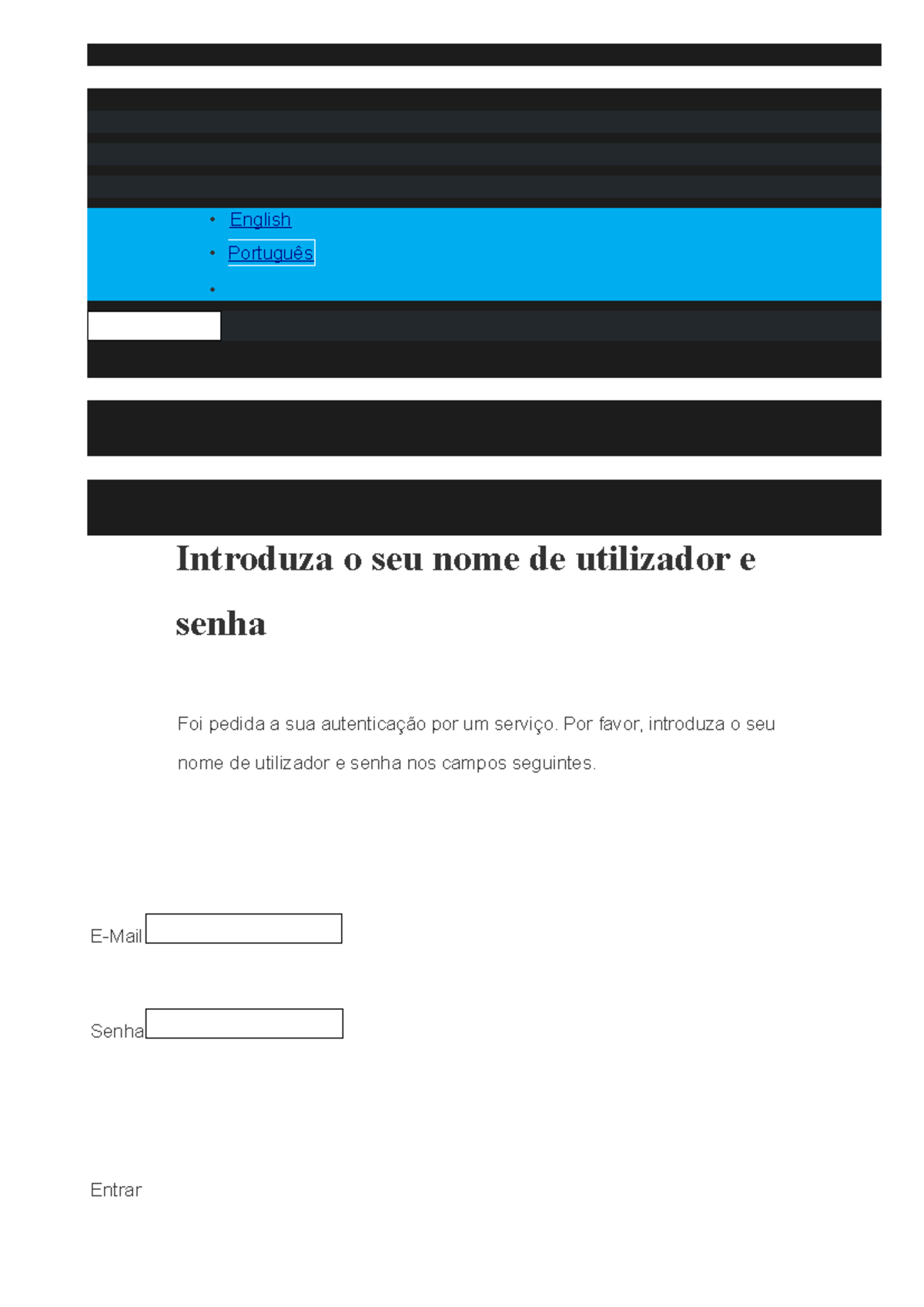 Exercicios Gest Ã£o Parte 2-1 - English Português Introduza o seu nome de utilizador e senha Foi ...