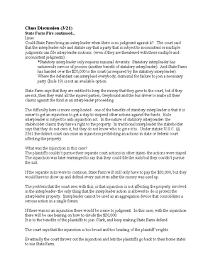 Civil Procedure - Prof. Mcbride 2 - C. Burlington Northern RR v. Woods ...