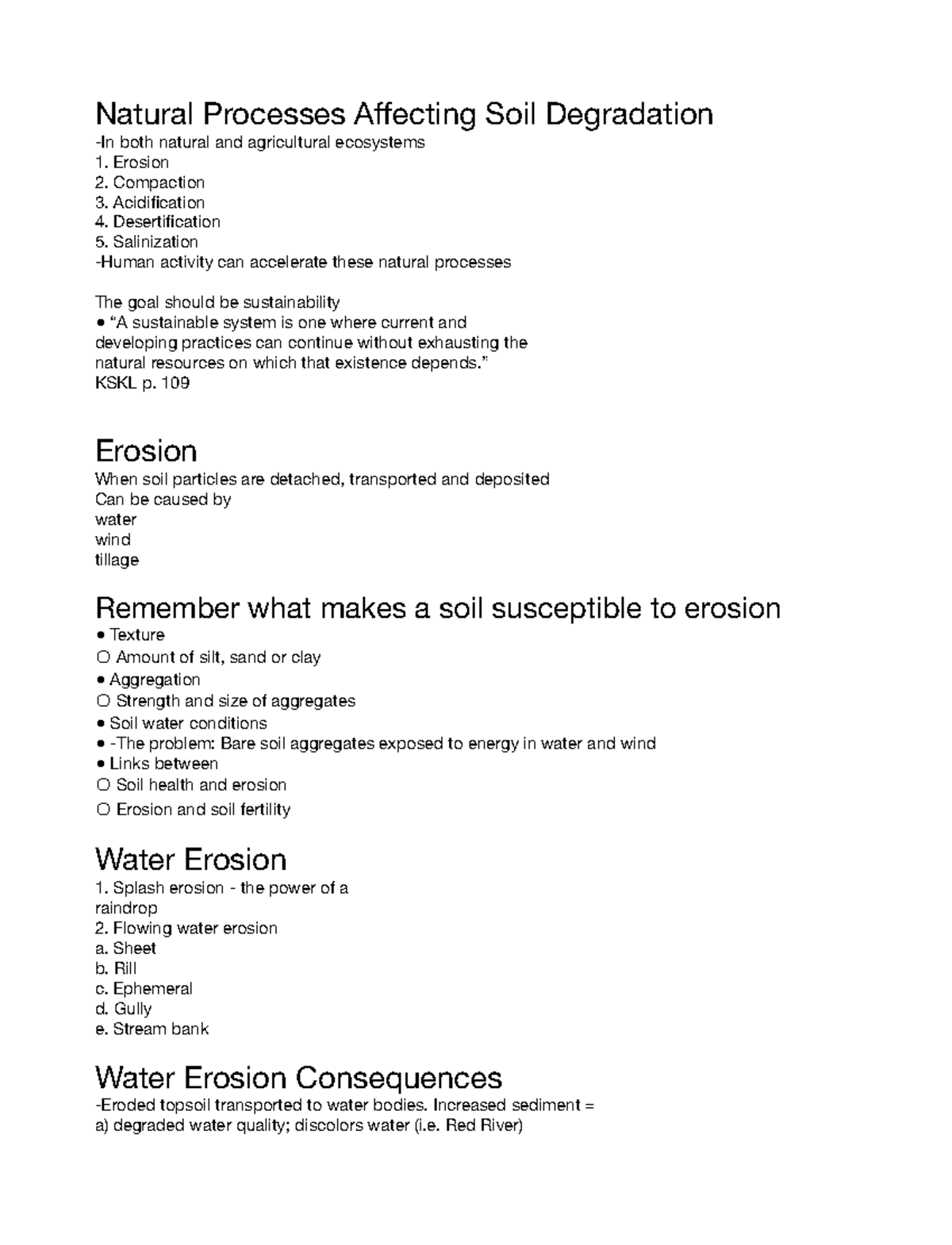Soil Degragation - soil degradation lecture notes - Natural Processes ... Soil Degragation - soil degradation lecture notes - Natural Processes ...