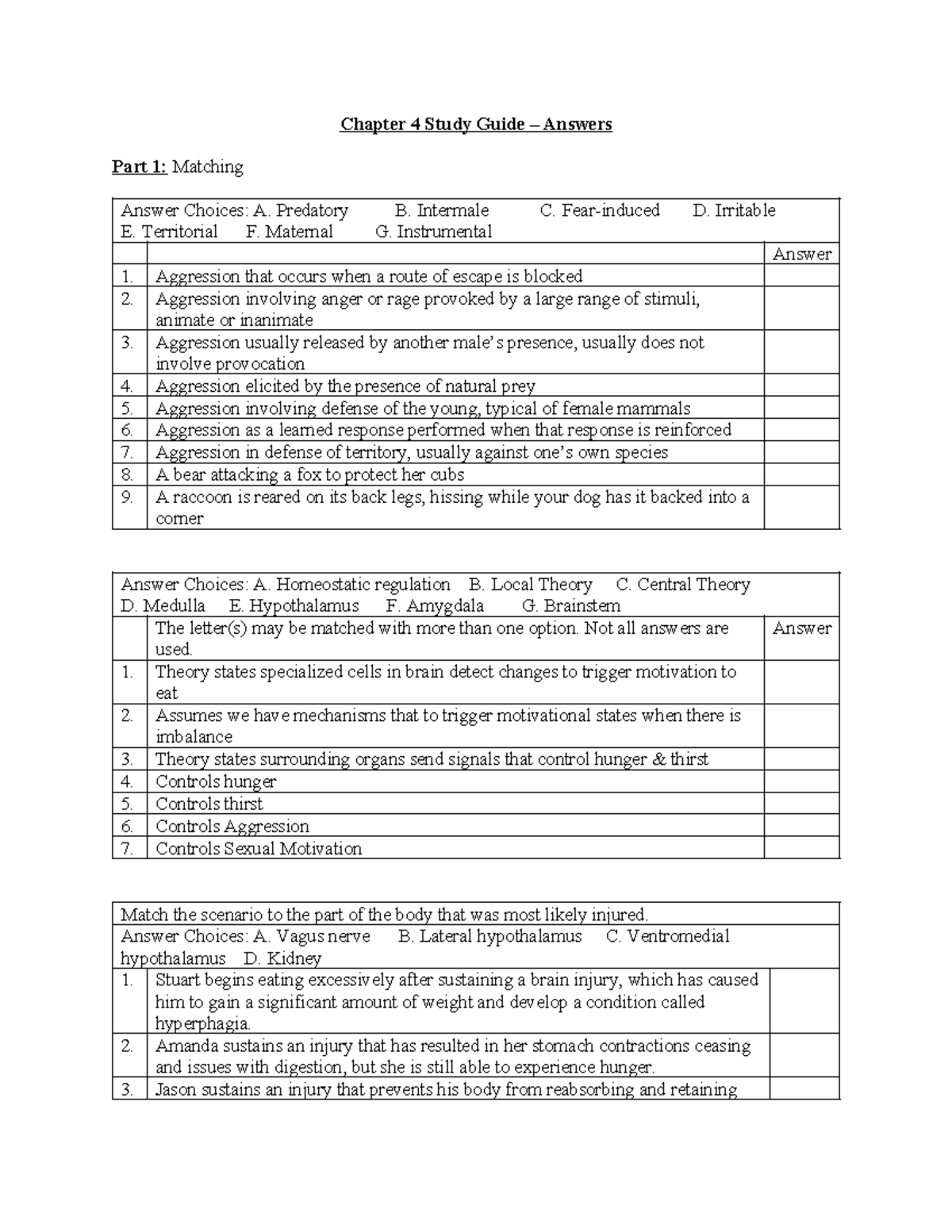 Exam 2 Study Guide Spring 2024 - Chapter 4 Study Guide – Answers Part 1 ...