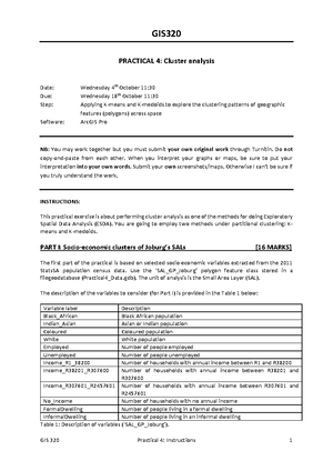 GIS320 Practical 5 - PRAC ASSIGN - GIS 320 PRACTICAL 5 : Space-time ...
