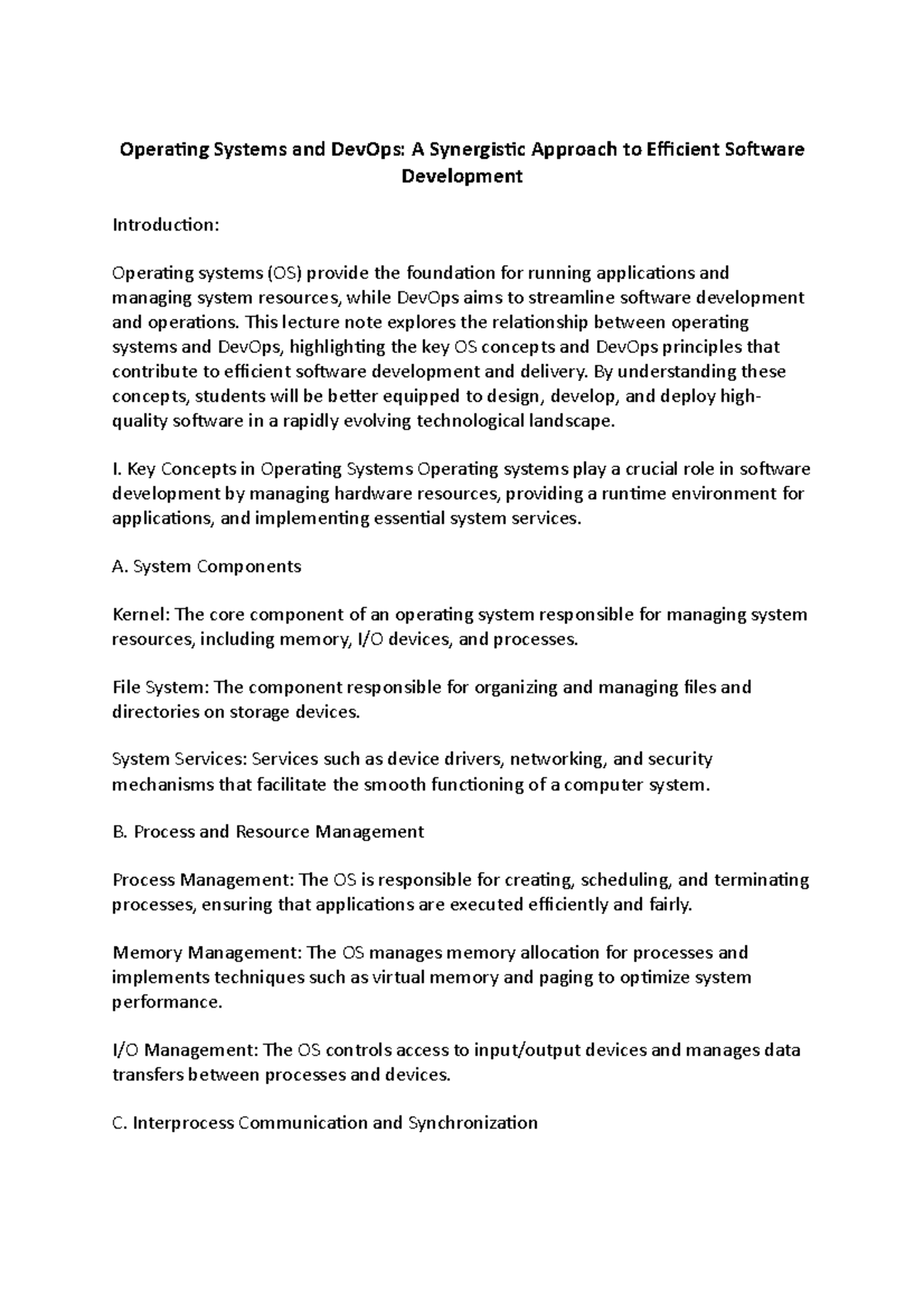 Operating Systems and Dev Ops- A Synergistic Approach to Efficient Software Development ...