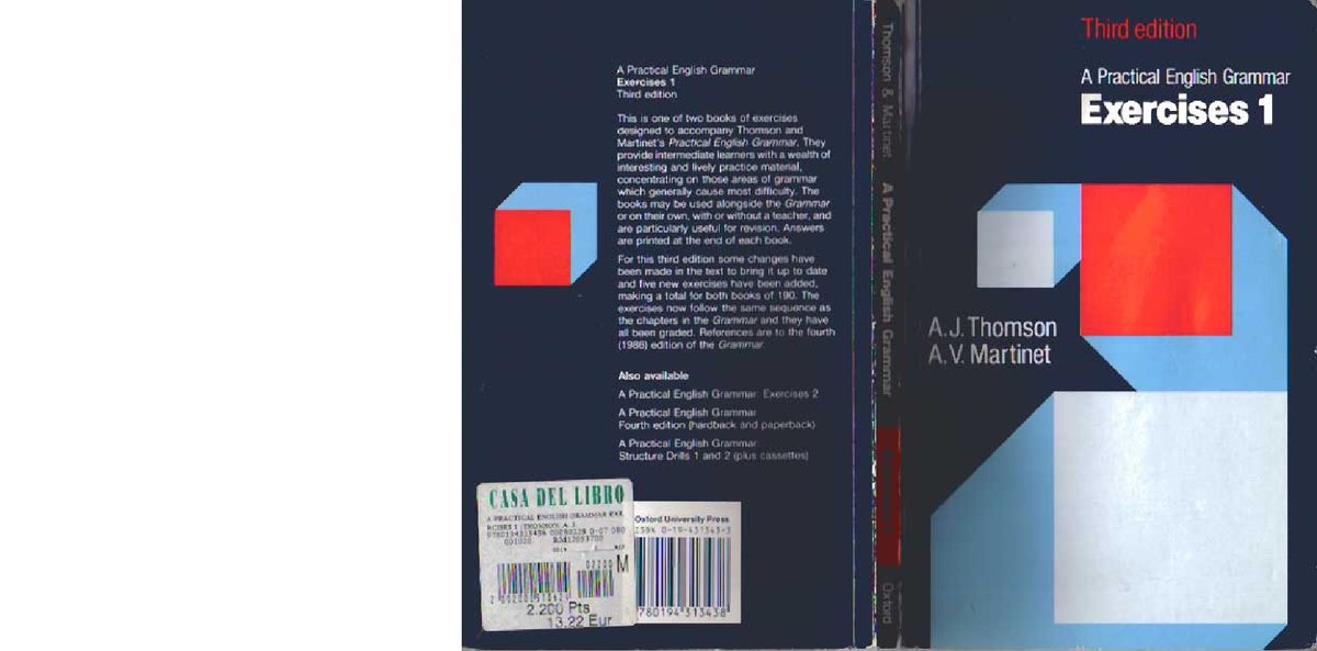 A Practical English Grammar (Exercises) English With Simo - Studocu