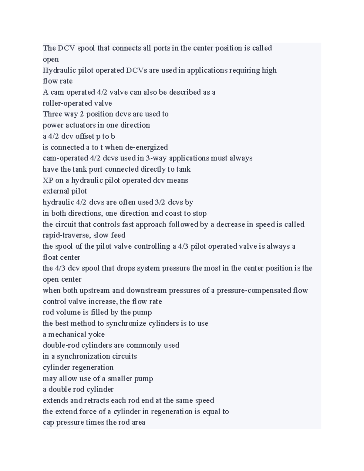 Automotive 1 - practice materials - The DCV spool that connects all ...
