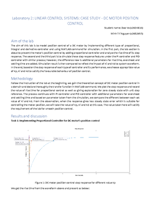 Exam 2017, questions and answers - Control Systems Test, 2017 v3 ...