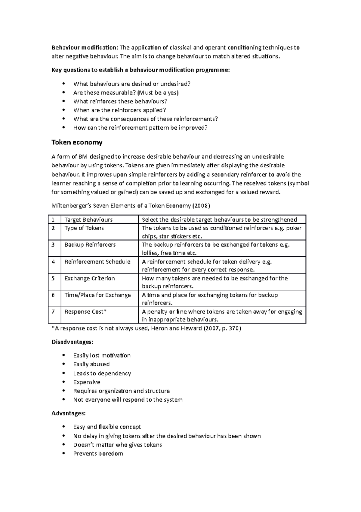 Techniques for Modifying Behaviour - Behaviour modification: The ...