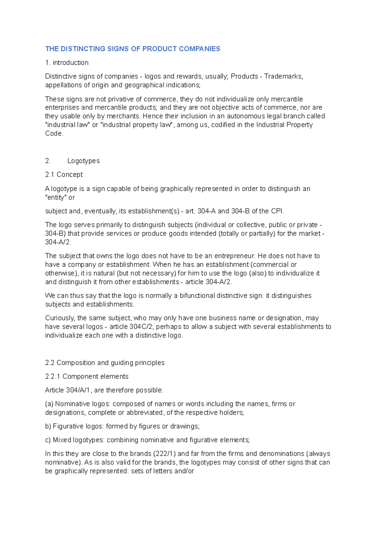 THE Distincting Signs OF Product Compa 9 - THE DISTINCTING SIGNS OF ...