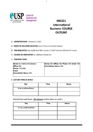 MG311 Course Outline sem 2 2023 Blended a - MG Total Quality Management ...