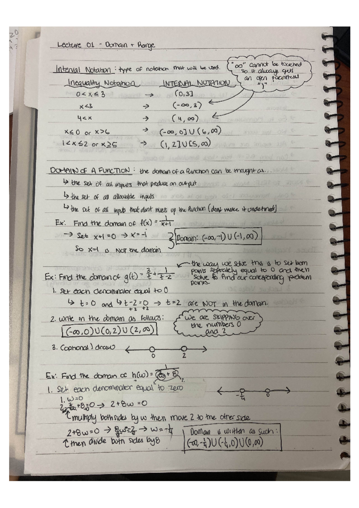 IMG 7563 - MTH 167 Lecture Notes for Domain and Range with detailed ...