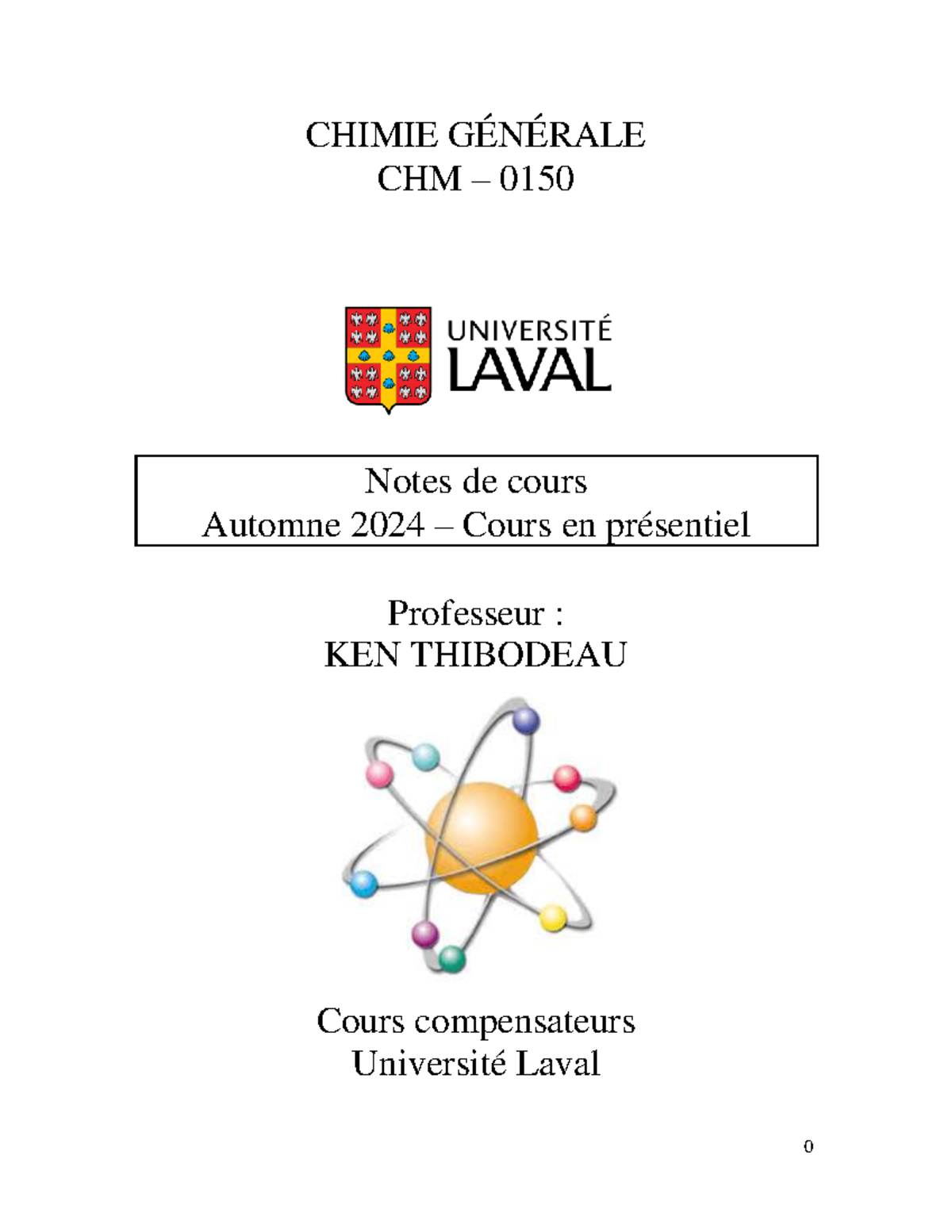 Notes de cours UL A24 - CHIMIE GÉNÉRALE CHM – 0150 Notes de cours ...