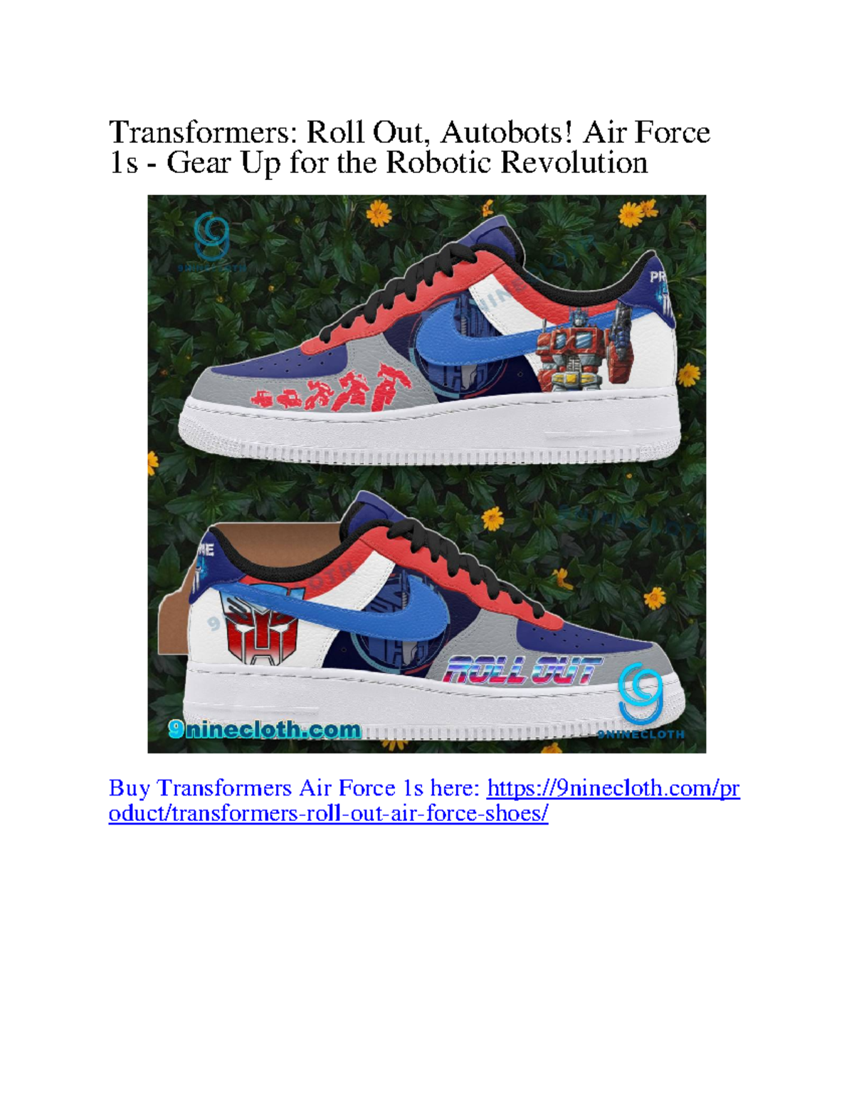 Transformers: Roll Out, Autobots! Air Force 1s - Gear Up for the ...