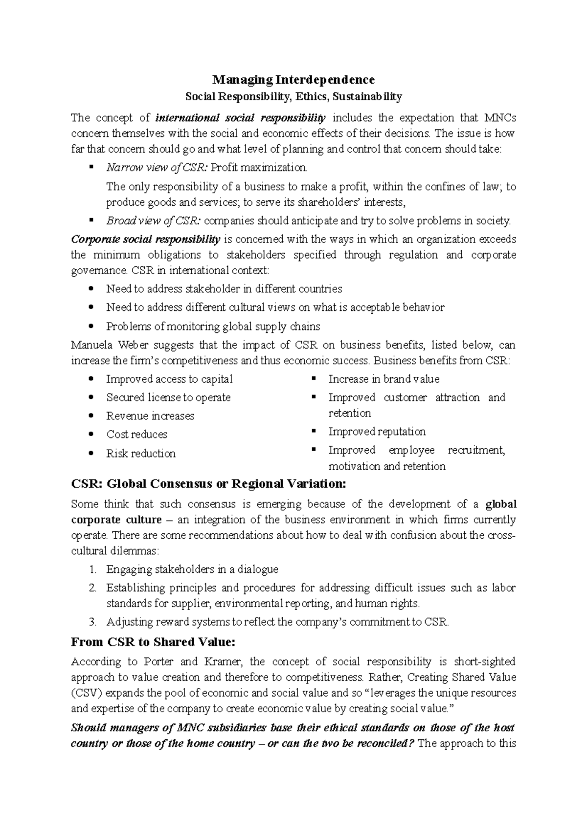 Managing Interdependence - Managing Interdependence Social ...