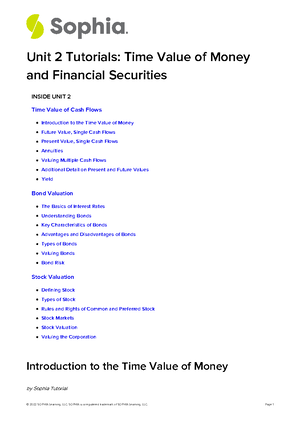 Unit 4 tutorials capital budgeting and obtaining capital - Unit 4 ...