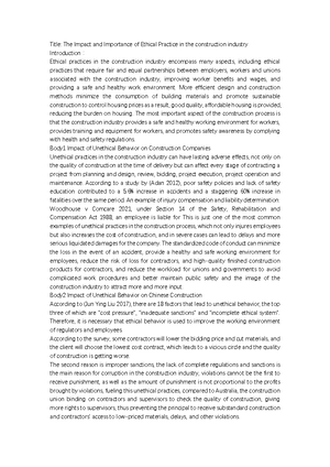 Assignment 1 2019-2020 Construction Processes RMIT - School of Property ...