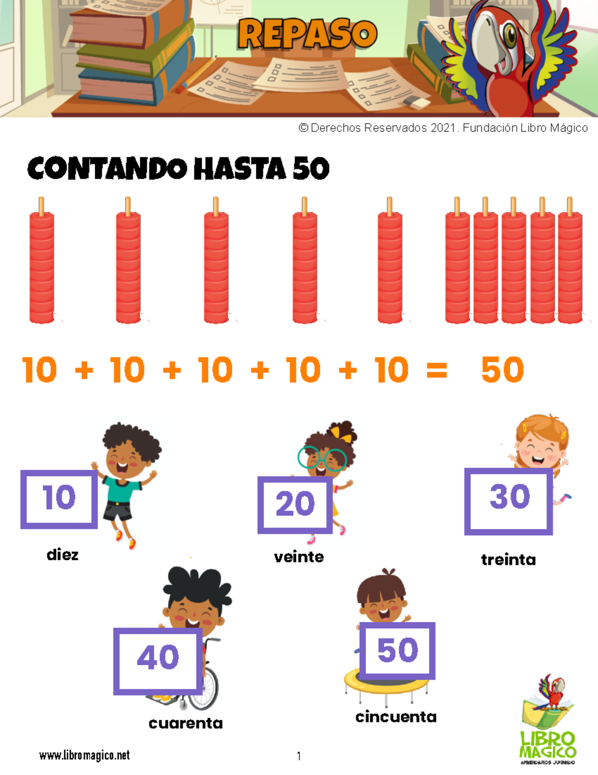 Cuadernilo numeros hasta el 50 - © Derechos Reservados 2021. Fundación ...