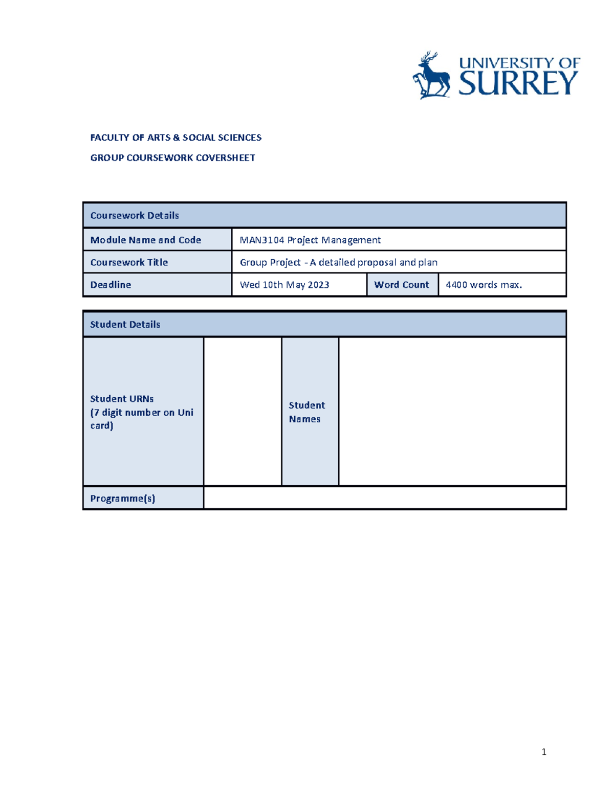 Group Assignment MAN3104 - FACULTY OF ARTS & SOCIAL SCIENCES GROUP ...