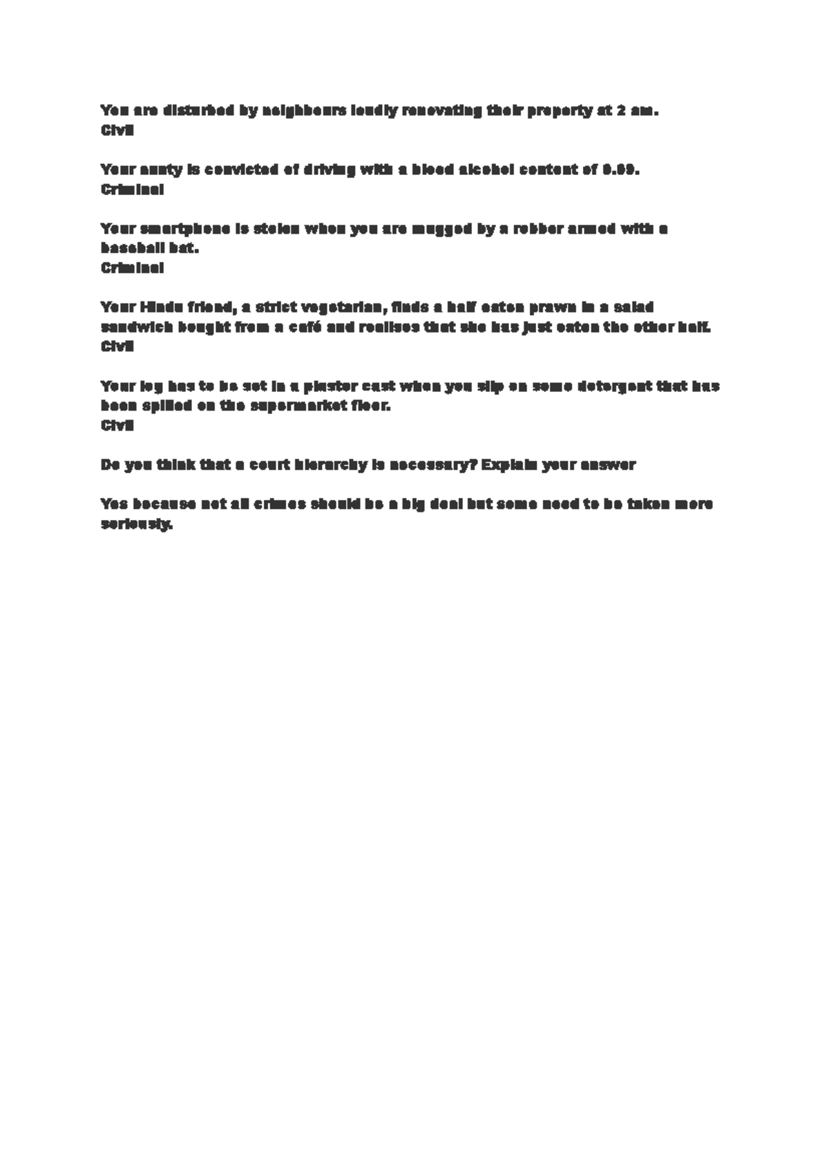 Crime And Criminal - hghghgh - You are disturbed by neighbours loudly ...