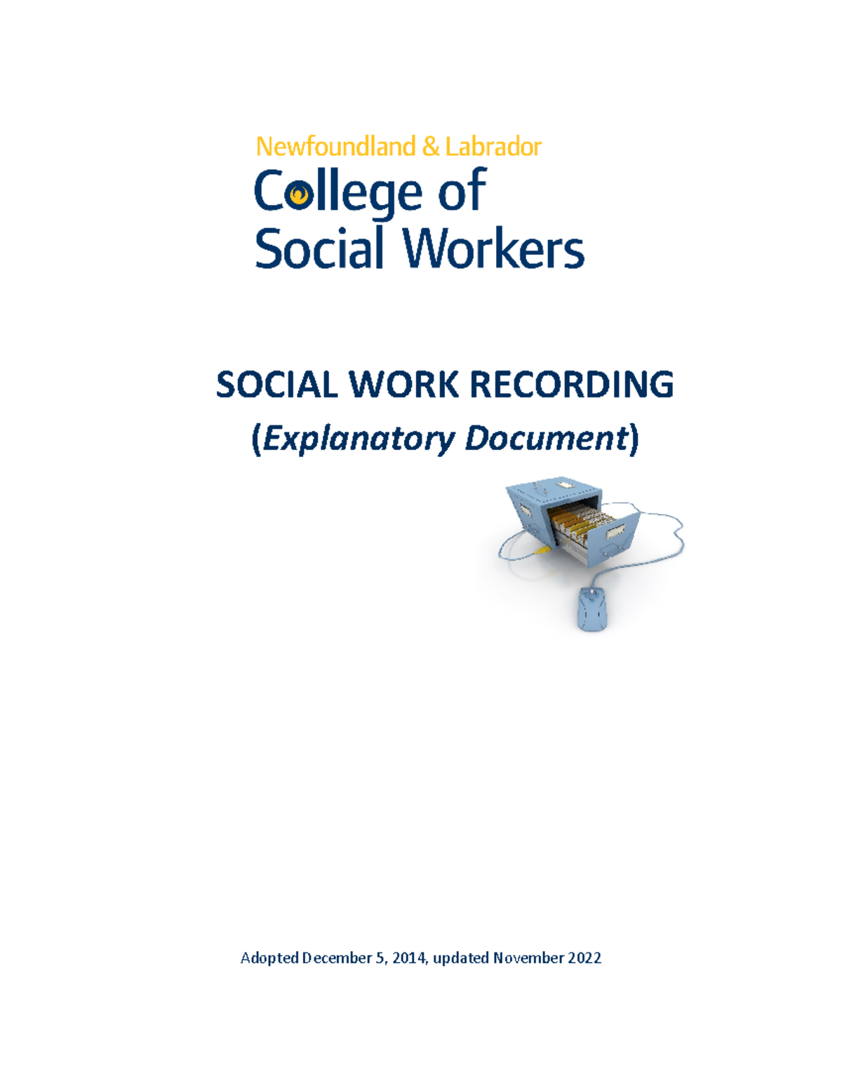 Social Work Recording Explanatory Document Updated November 2022 ...