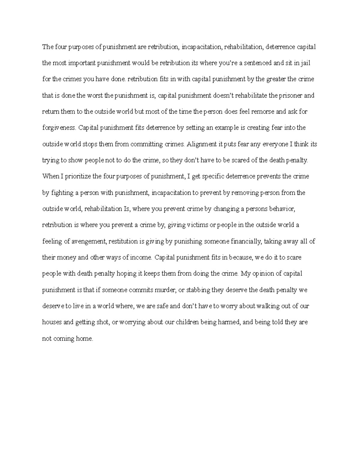 Criminal Justice Module 3 The Four Purposes Of Punishment Are criminal-justice-module-3-the-four-purposes-of-punishment-are
