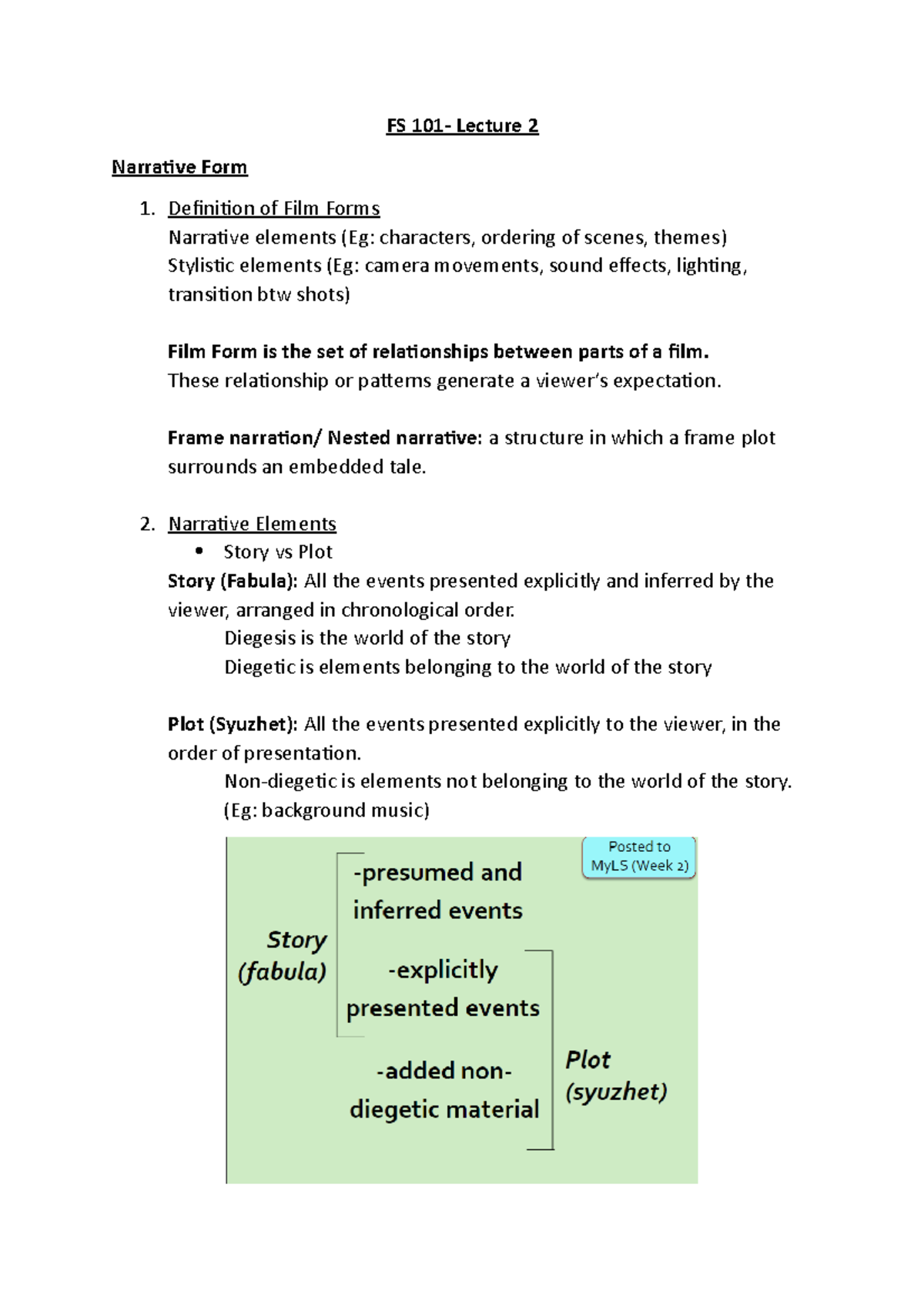 FS 101- Lecture 2 - These relationship or patterns generate a viewer’s ...