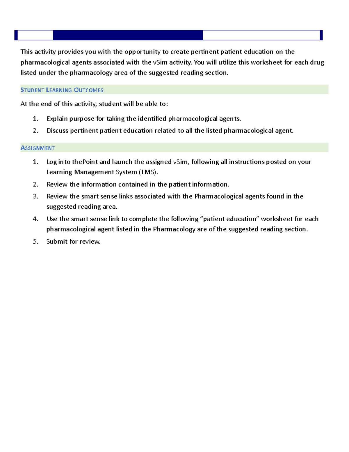 Week 2 Pre-Clinical JC Pharm Worksheet - PHARM4FUN Est. Time: 30 ...
