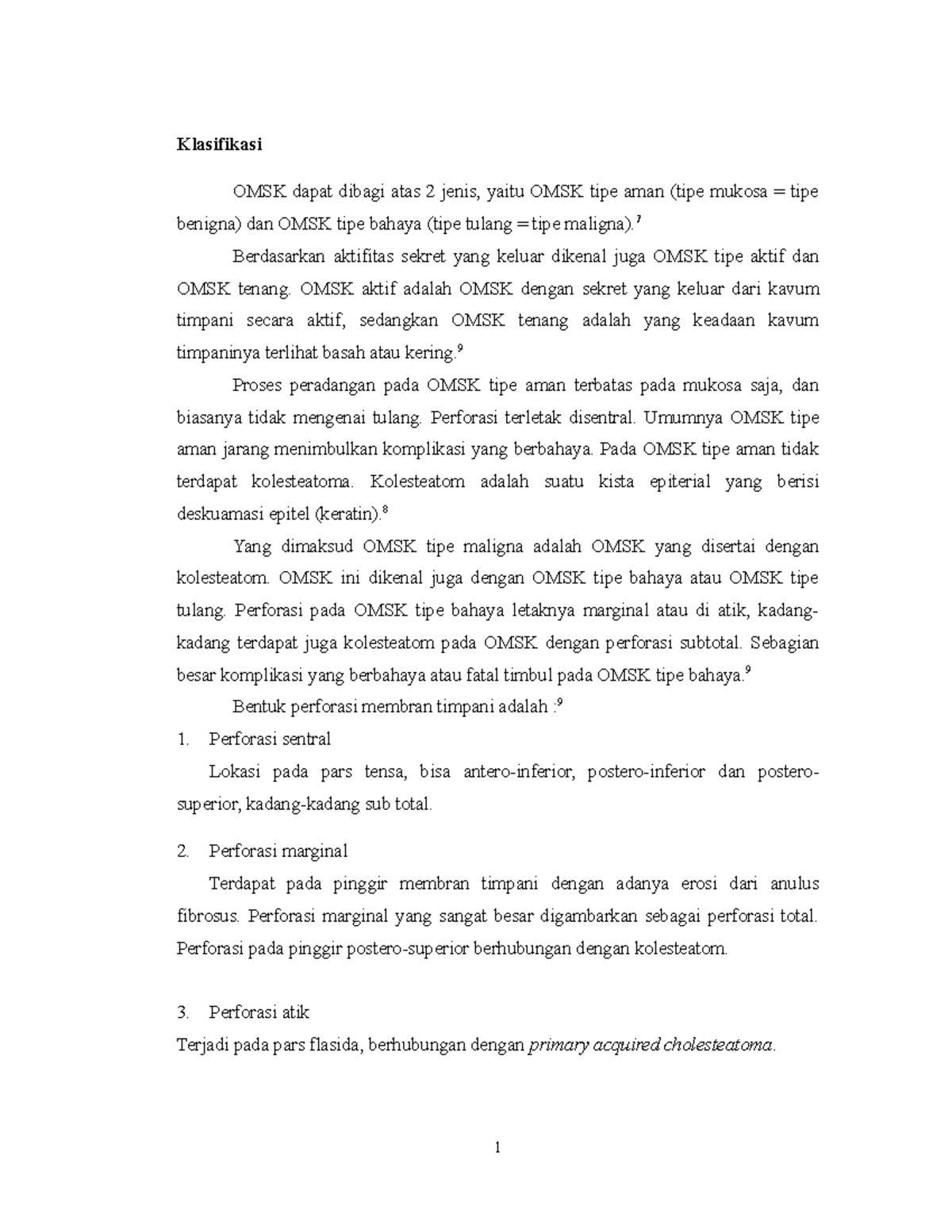 OMSK Tipe Bahaya - Klasifikasi - Klasifikasi OMSK dapat dibagi atas 2 ...