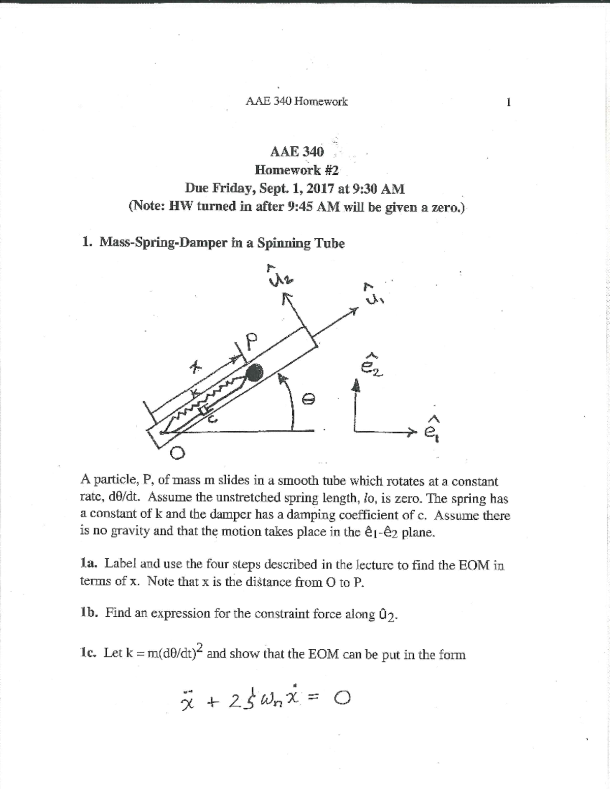 Aae340hw2 - Homework Assignment #2 - AAE 340 Homework 1 AAE 340 Homework Due Friday, Sept. 1 ...