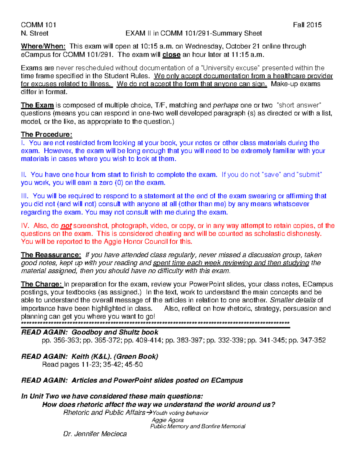 (SPCH 1311) Introduction to Communication - Summary - Summary II - COMM ... (SPCH 1311) Introduction to Communication - Summary - Summary II - COMM ...