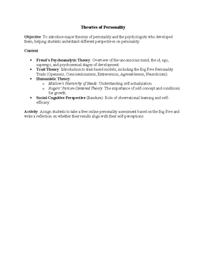 Cognitive Development Lesson - Cognitive Development Objective: To ...