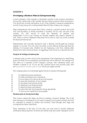 Detailed Lesson PLAN IN Entrepreneurship - LESSON PLAN IN ...