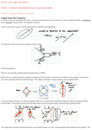 Topic 1 Lecture 5 - PHYS 1110: MRI PHYSICS I TOPIC 1: BASIC ...