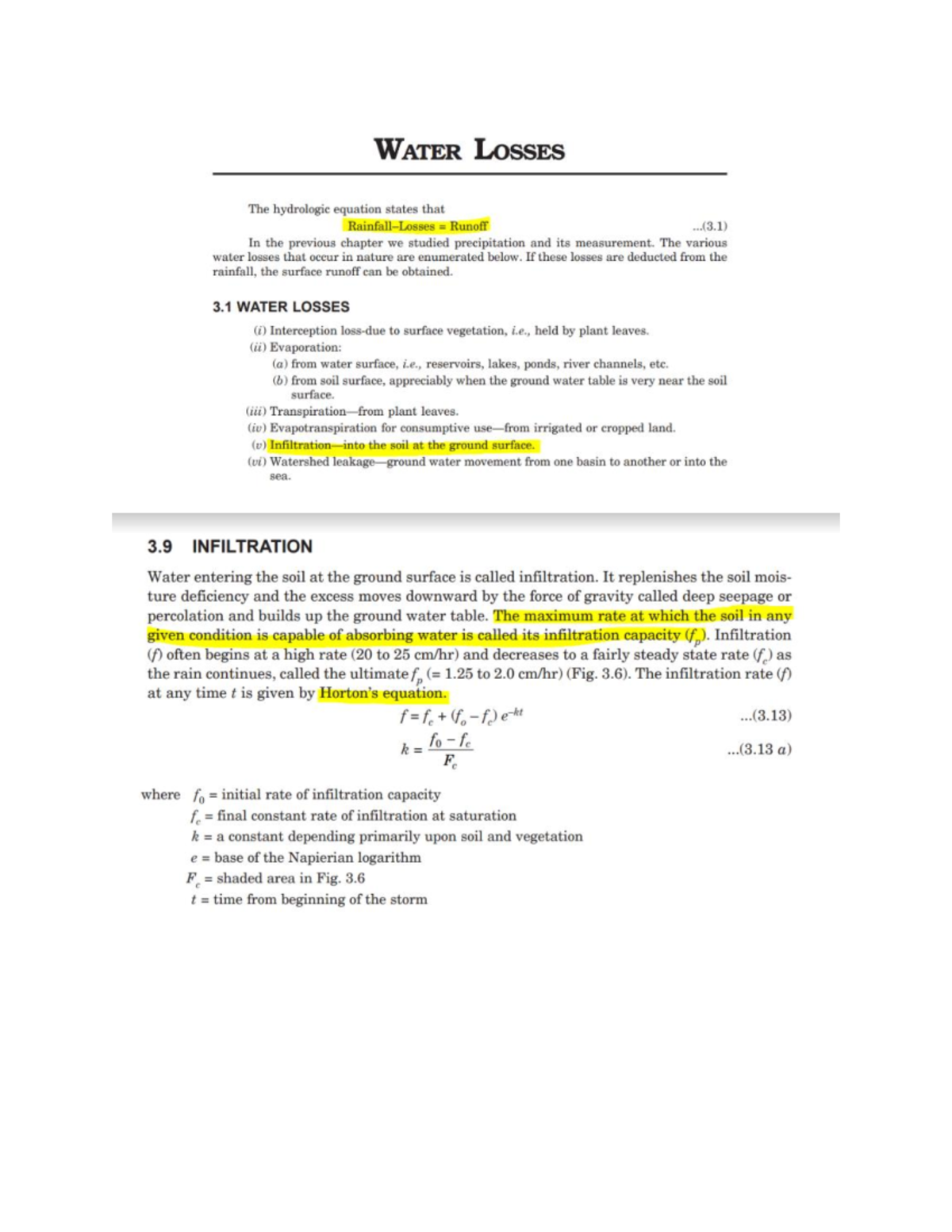 Infiltration 2 - Ground Water Hydrology With Lab - Studocu