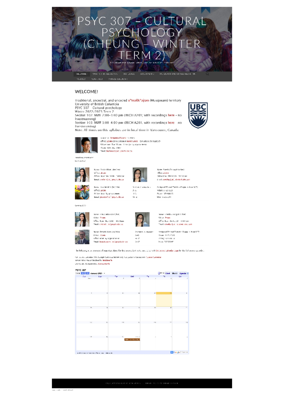 PSYC+307+syllabus - cultural psych syllabus - PSYC 307 - UBC - Studocu