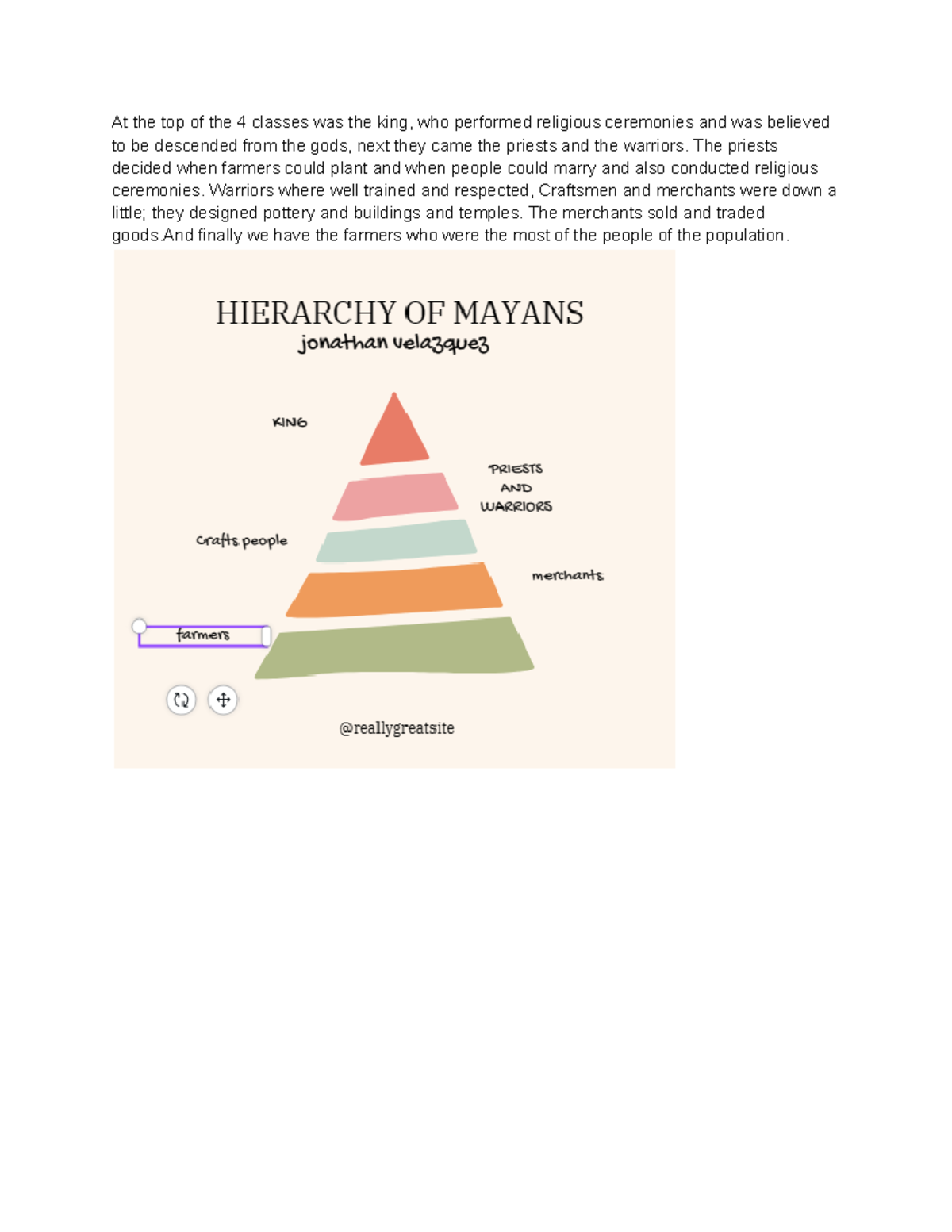 Classes of the mayas - rjdhgjfghkfh - At the top of the 4 classes was ...