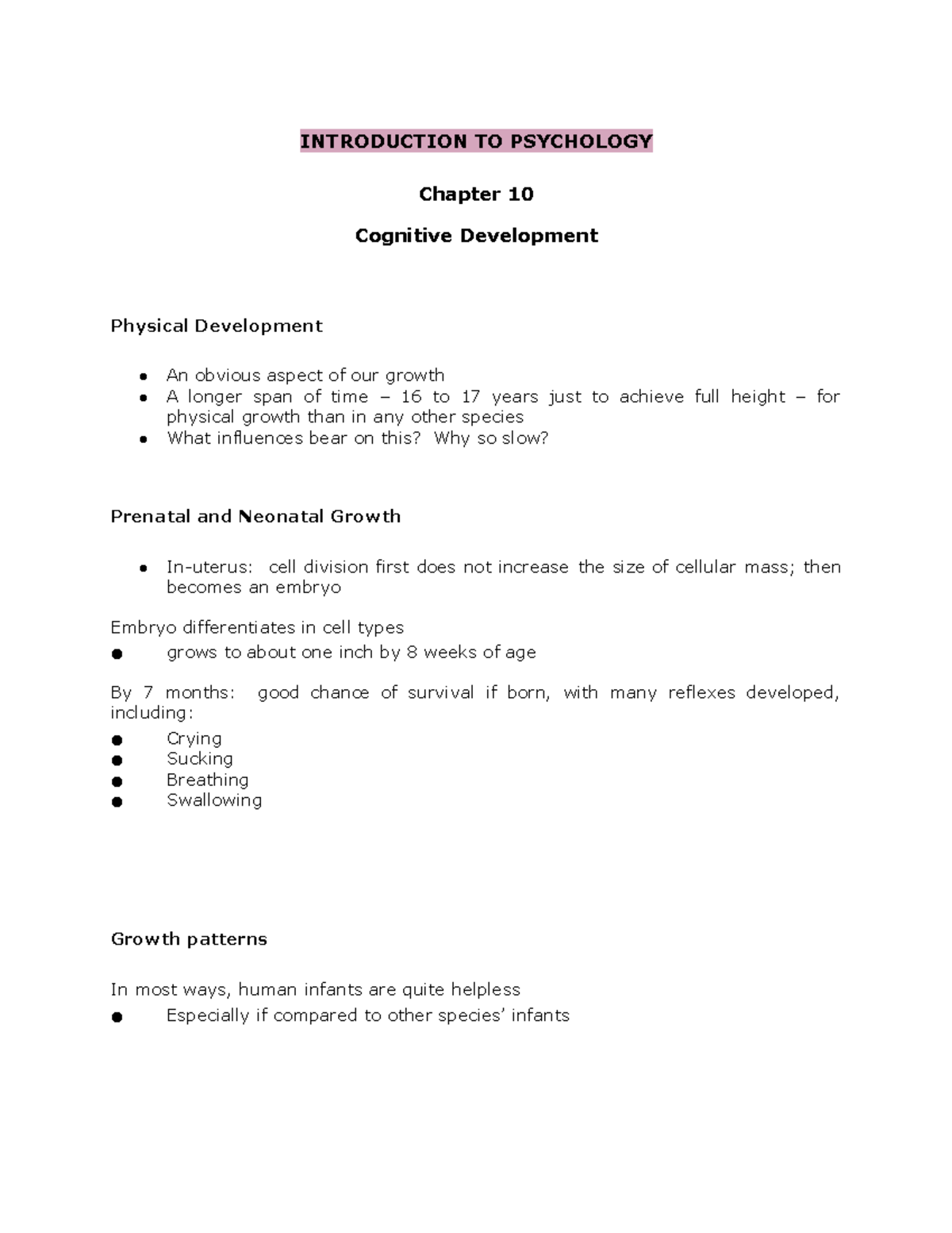 Chapter 10 - Introduction to Psychology - INTRODUCTION TO PSYCHOLOGY ...