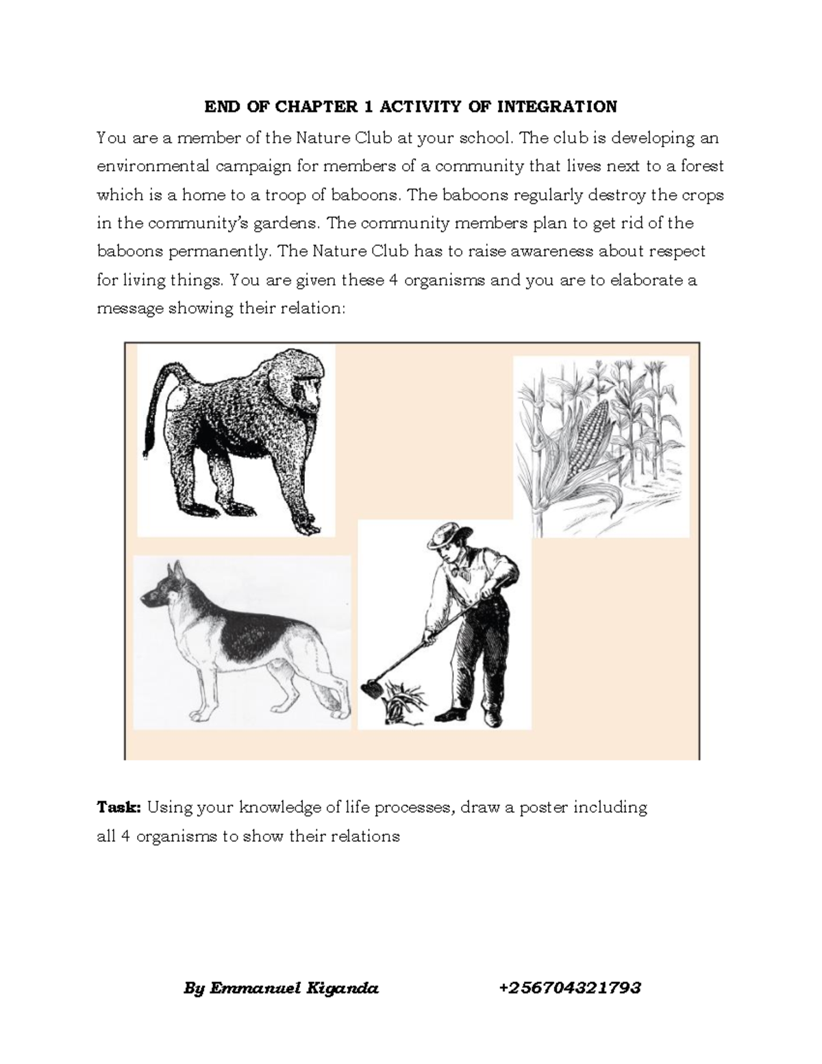 END OF Chapter 1 Activity OF Integration - By Emmanuel Kiganda + END OF ...