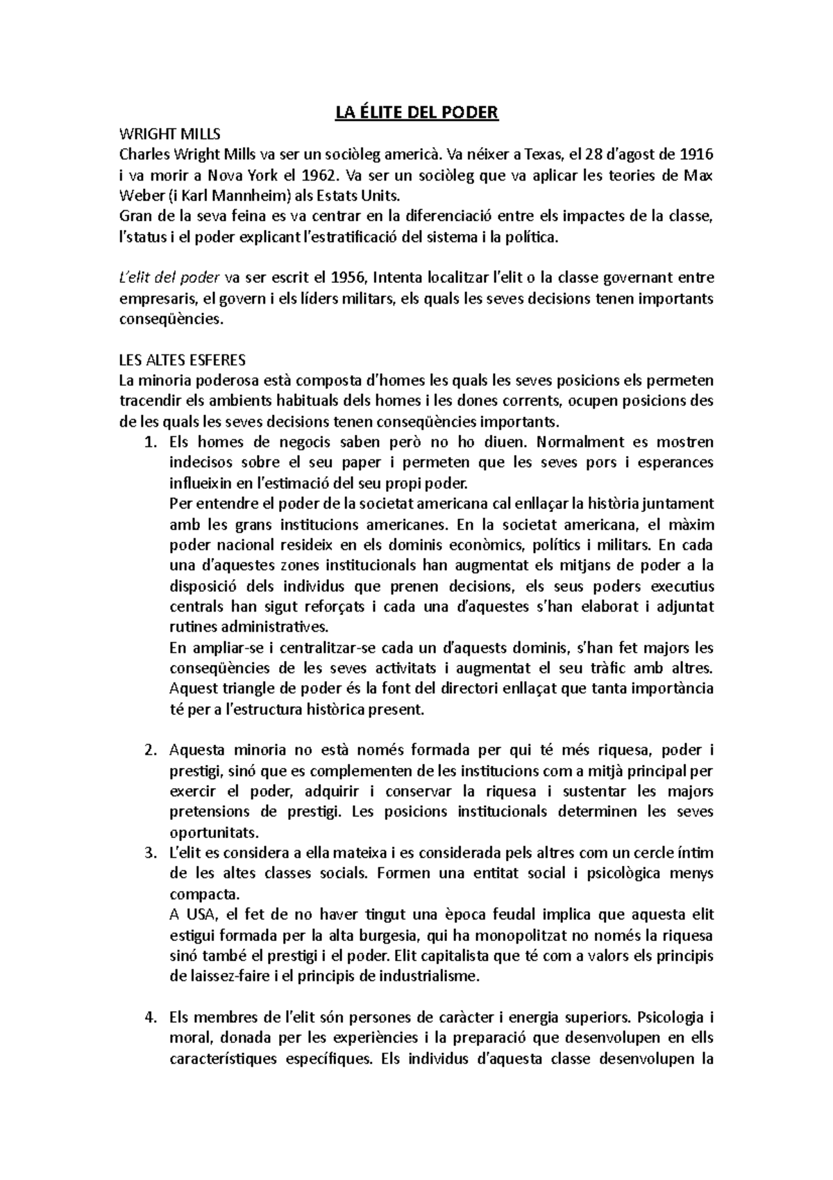 LA Élite DEL Poder - LA ÉLITE DEL PODER WRIGHT MILLS Charles Wright ...