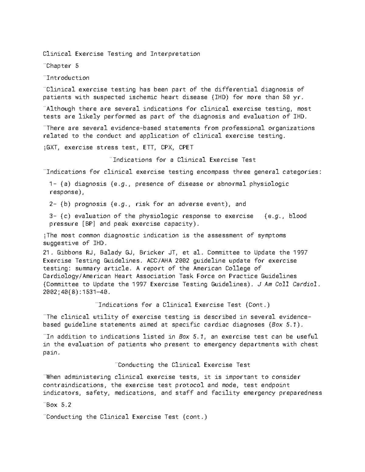 Clinical Exercise Testing and Interpretation - Clinical Exercise ...