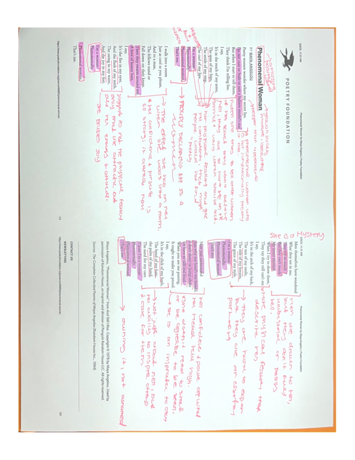 poem annotation - Studocu