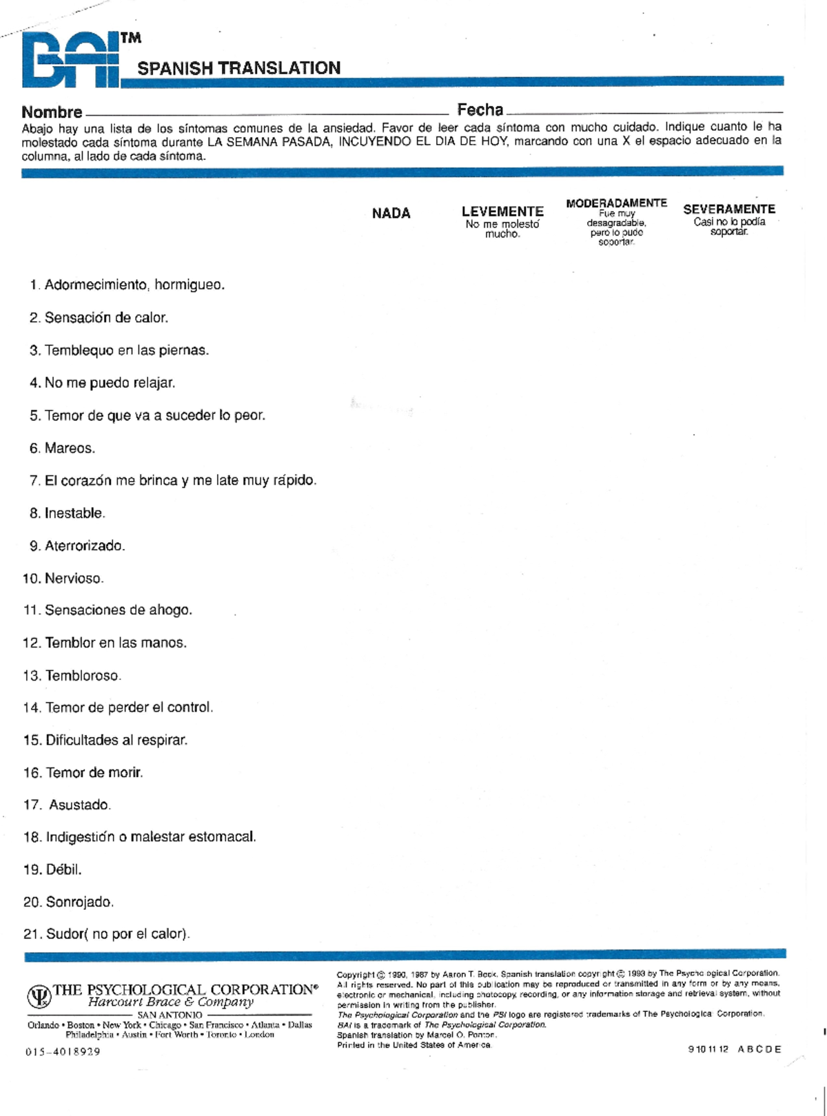 BAI - Cernimiento - TM BAI SPANISH TRANSLATION Nombre Fecha Abajo hay ...
