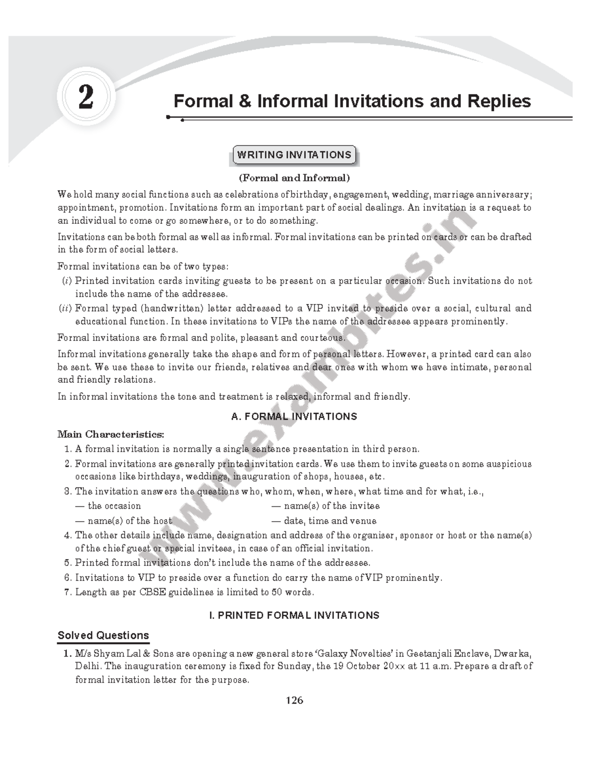 Invitation and replies - ####### 126 2 Formal & Informal Invitations ...